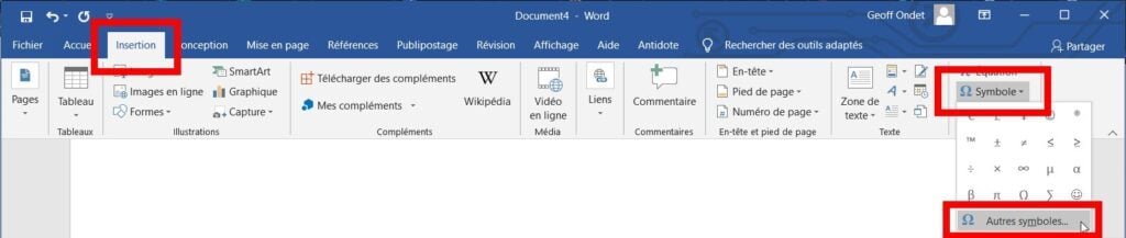Comment configurer Word pour insérer automatiquement les caractères ...