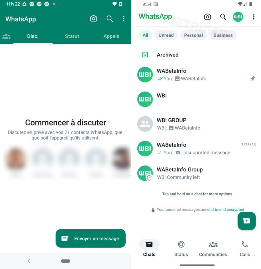 Découvrez la future interface de WhatsApp