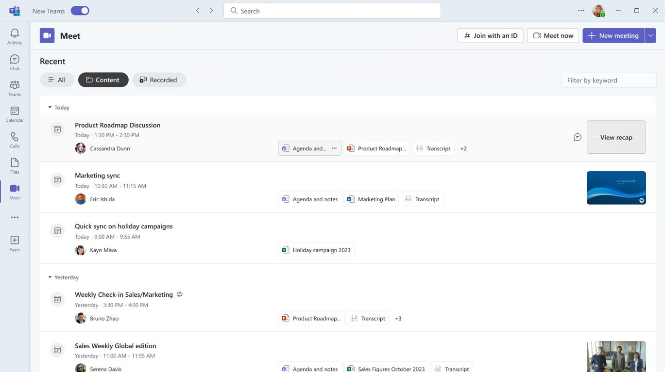 Microsoft lance Meet, une application Teams qui centralise toutes vos ...