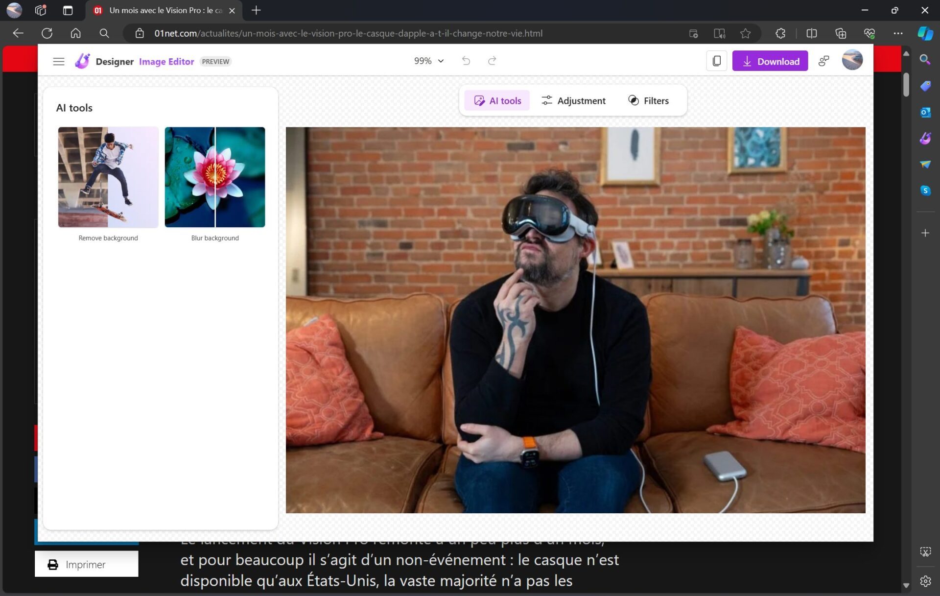 Outil loupe, Microsoft Designer et Copilot Notebook, comment Microsoft ...