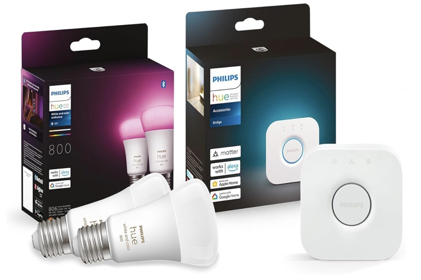 Philips broie du noir, Amazon fait -40% sur le kit de démarrage Hue Color