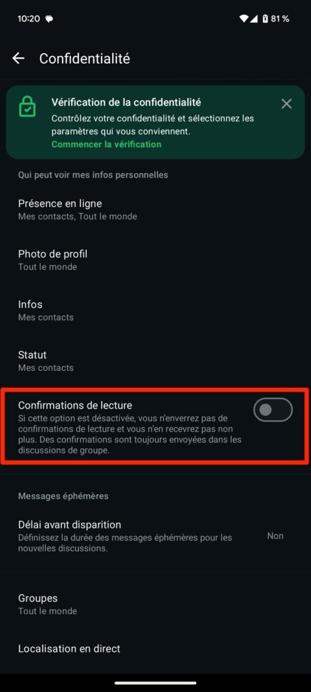 WhatsApp : comment lire un message sans être vu