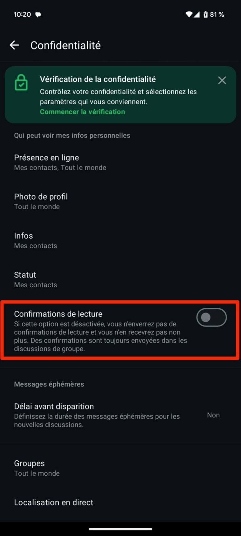 WhatsApp : comment lire un message sans être vu