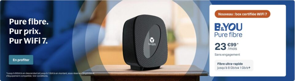 L’offre B&You Pure Fibre intègre désormais la nouvelle Bbox Wi-Fi 7 ...