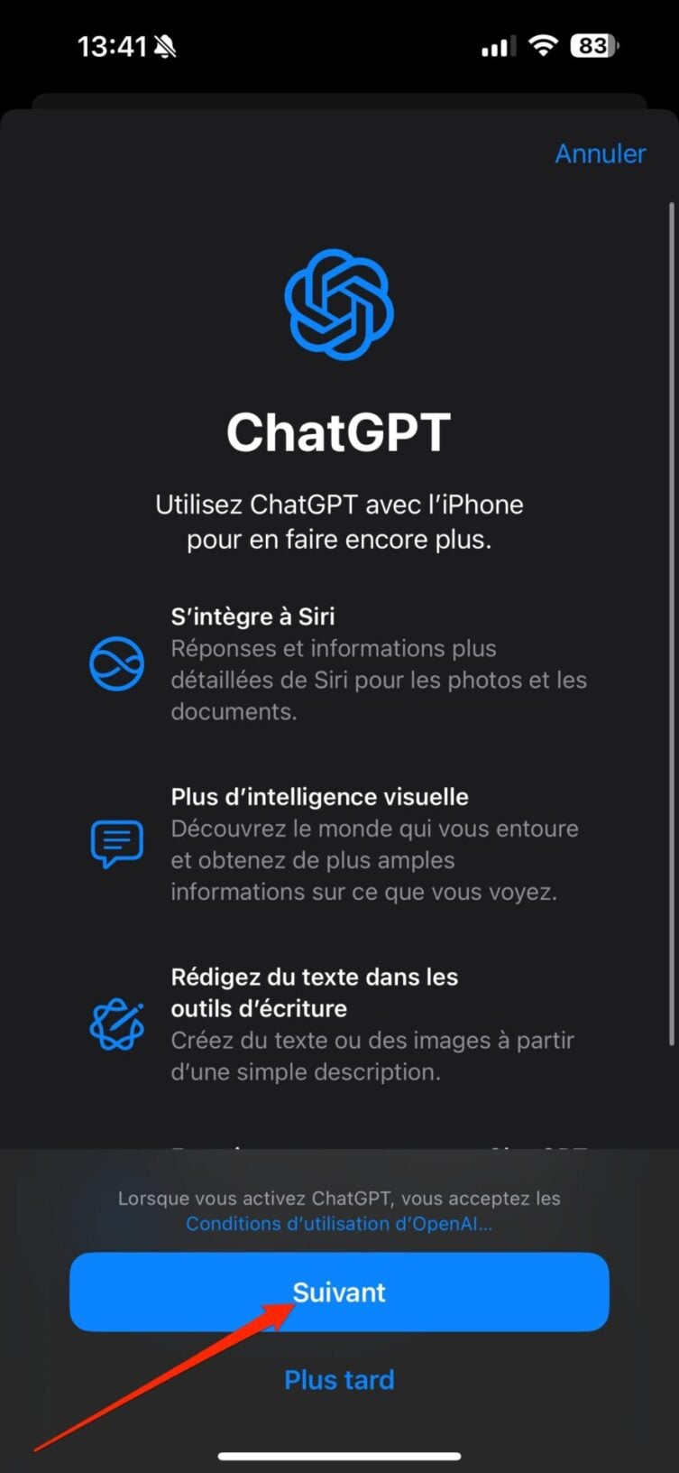 iOS 18.4 : comment utiliser ChatGPT avec Apple Intelligence