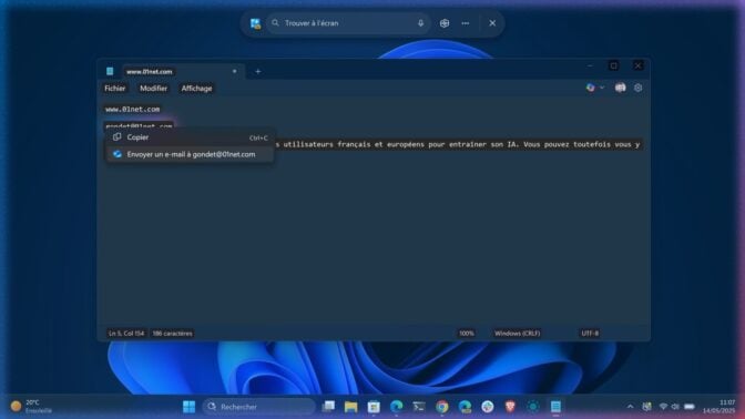Windows 11 : comment utiliser « Click to do », les Actions par clic ...