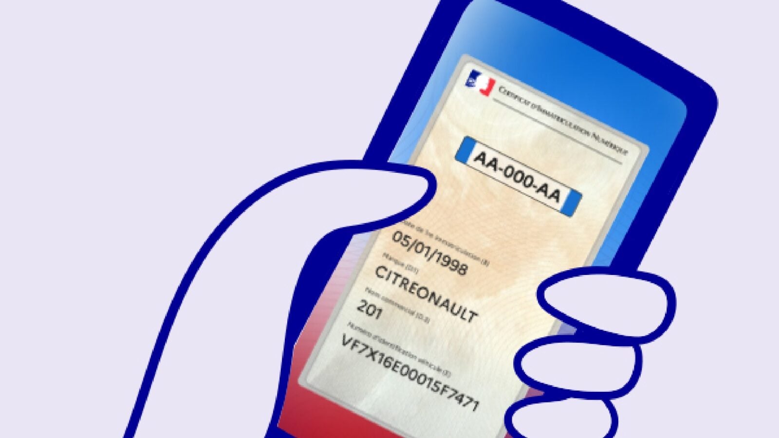 La carte grise peut maintenant être enregistrée dans l'app France Identité