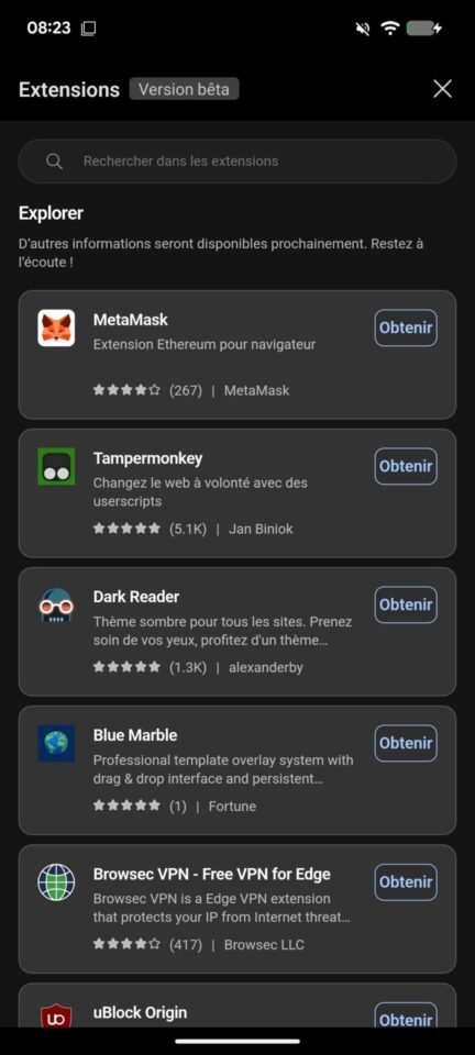 Microsoft Edge : toutes les extensions desktop seront bientôt ...