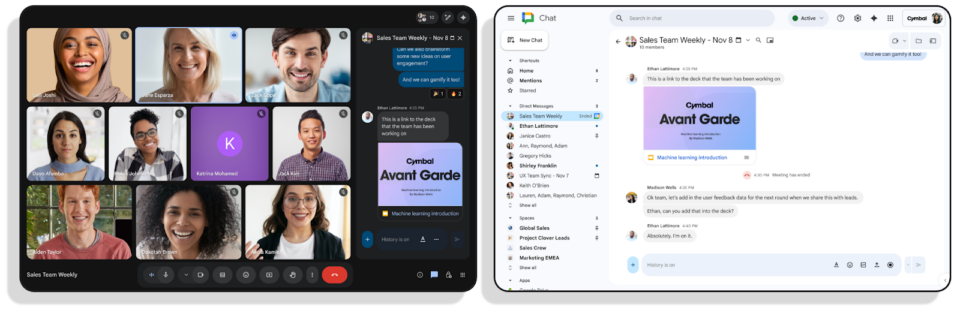 Vous pourrez bientôt continuer vos conversations Google Meet dans ...