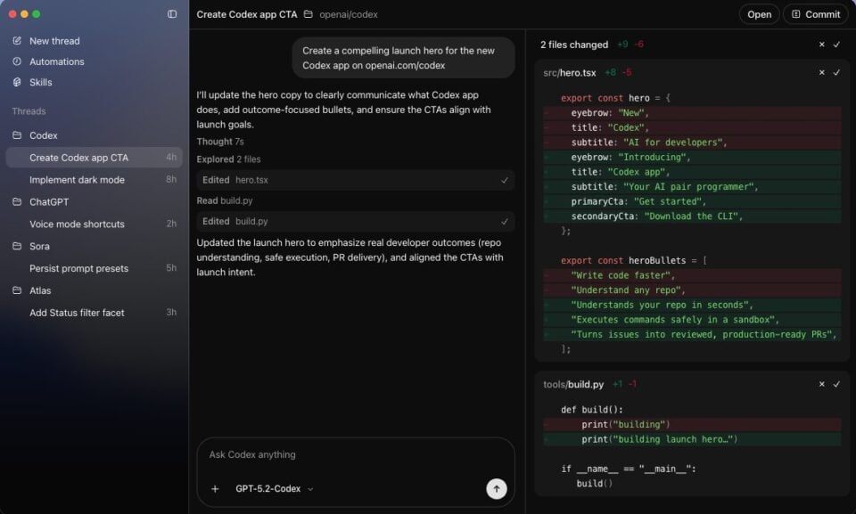 Après ChatGPT et Atlas, OpenAI lance Codex sur macOS