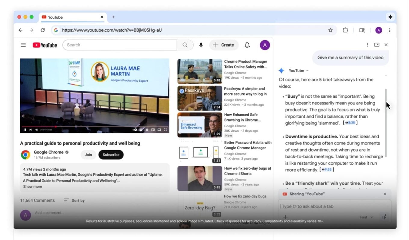 Google Chrome : Gemini parle français mais pas en France