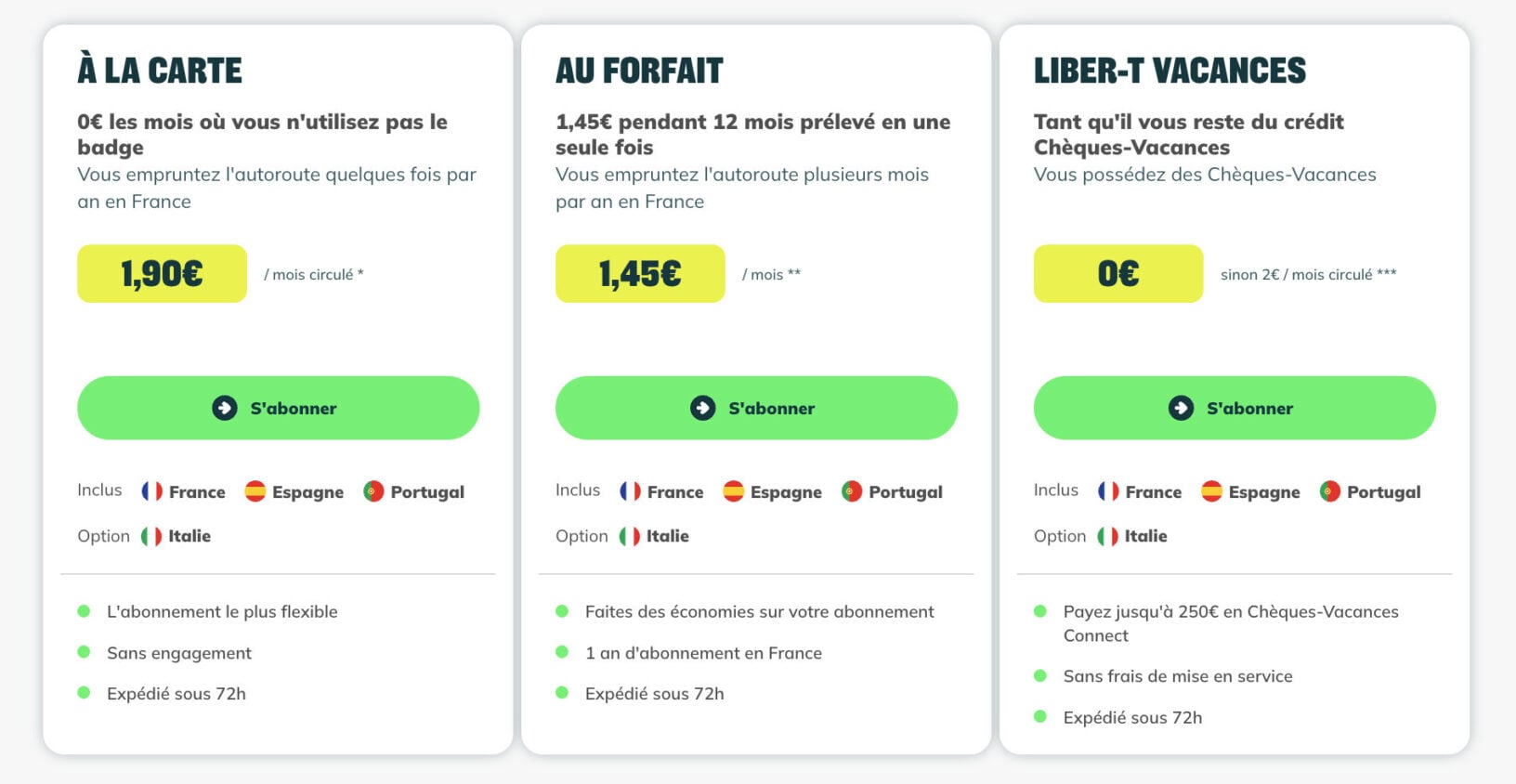 Comparatif Badge Telepeage