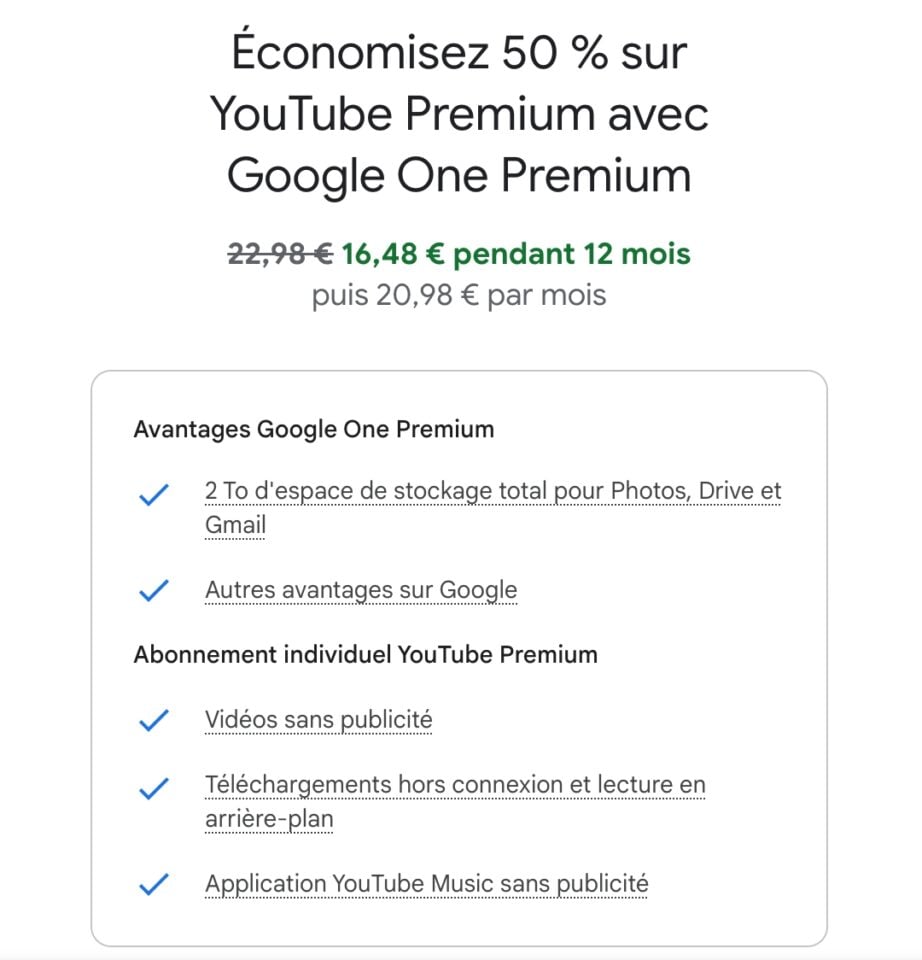 YouTube Premium : si vous avez ce compte Google One, vous pouvez ...