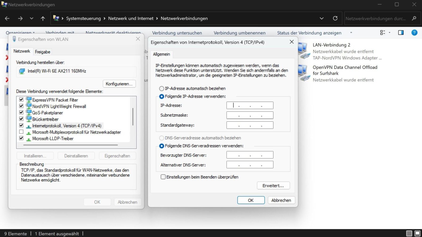 Wie kann man die IP-Adresse unter Windows ändern?