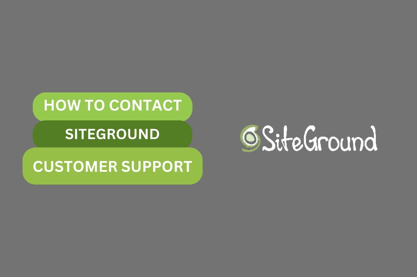 How To Contact Siteground Customer Support