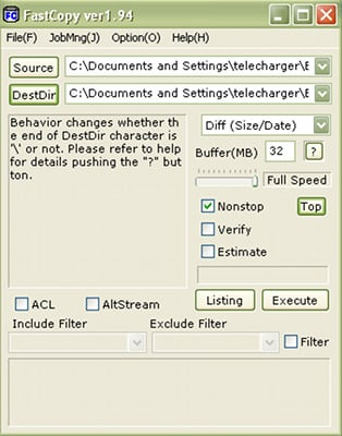 Télécharger FastCopy pour Windows, Web - Telecharger.com