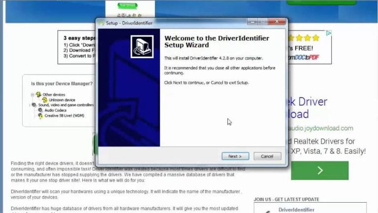 Télécharger DriverIdentifier pour Windows, Web - Telecharger.com